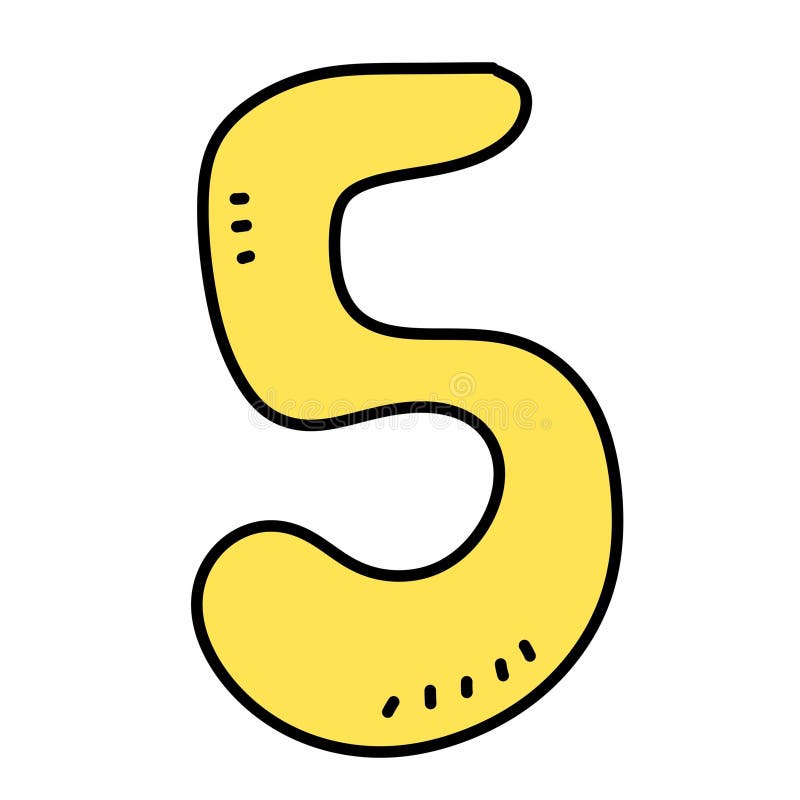 Number Five Comic Style Illustration Stock Illustration - Illustration ...