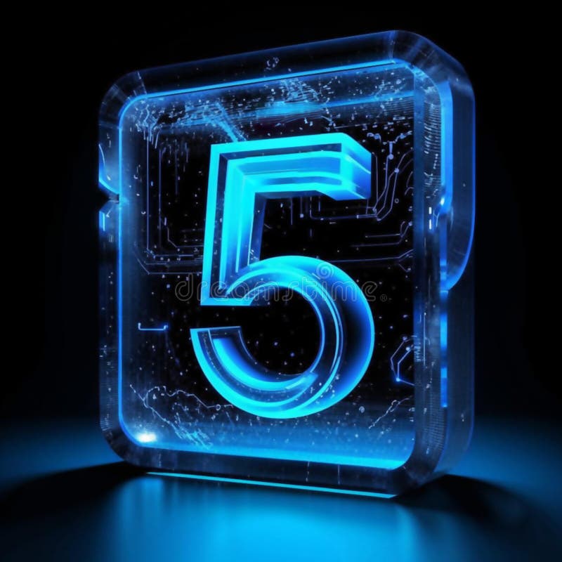 The Number Five in a Creative Design. Stock Illustration - Illustration ...