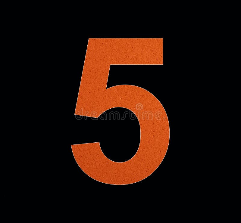 Number 5 - Five Digit on Foamy Rubber Background Stock Photo - Image of ...