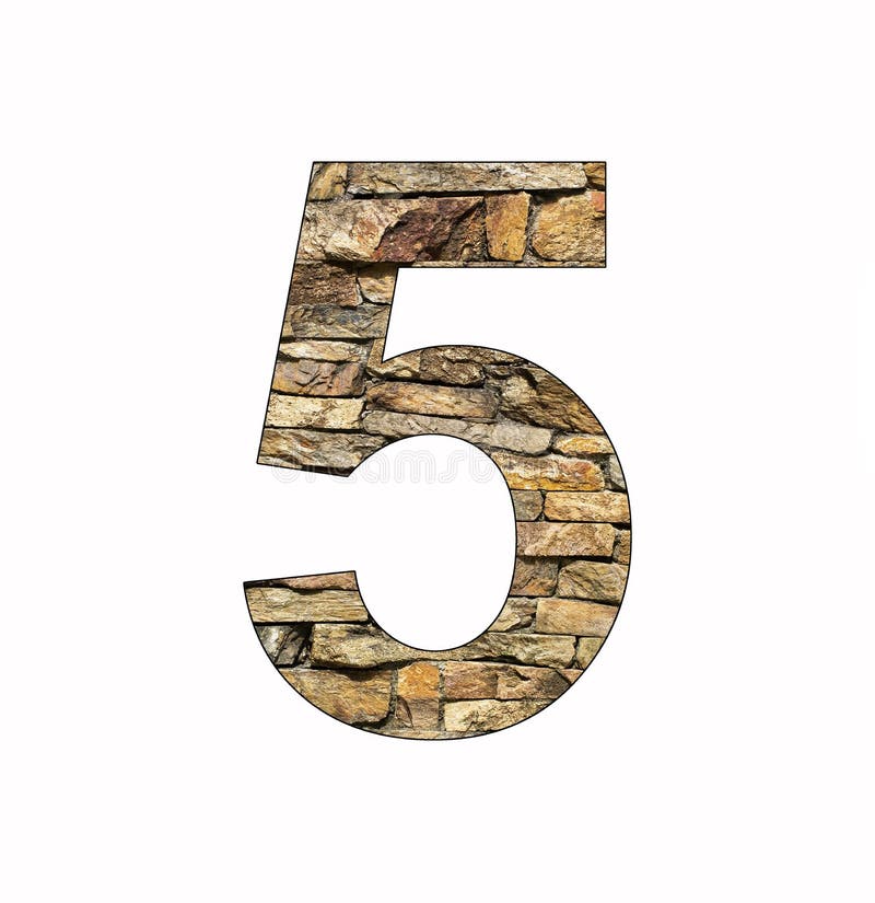 Number 5 - Five Digit on Rustic Stone Background Stock Photo - Image of ...