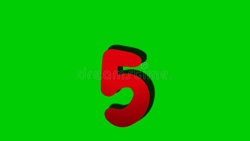 Number Five 5 Cartoon Animation on White Background Stock Footage ...