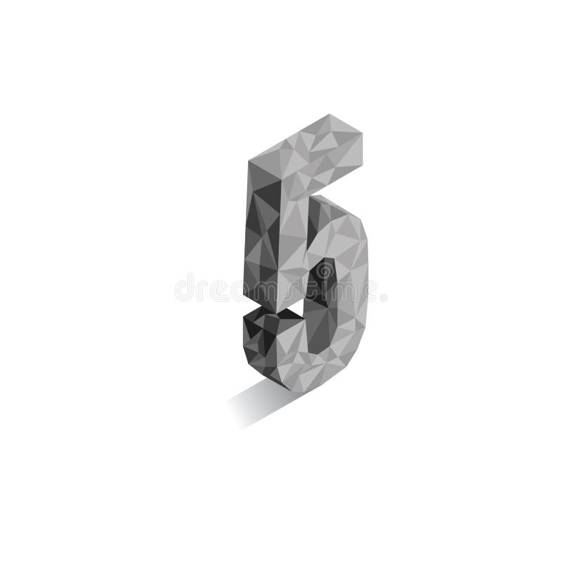 Number Five. Vector Illustration Decorative Design Stock Vector ...