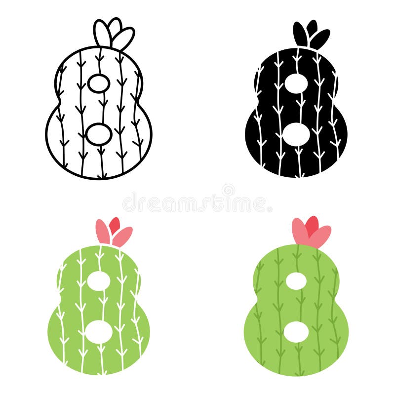 Number 8 in Flat Style Isolated Stock Vector - Illustration of learning ...