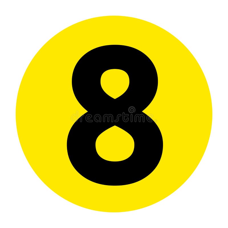 Number 8 Floor Marker Symbol, Vector Illustration, Isolate on White ...