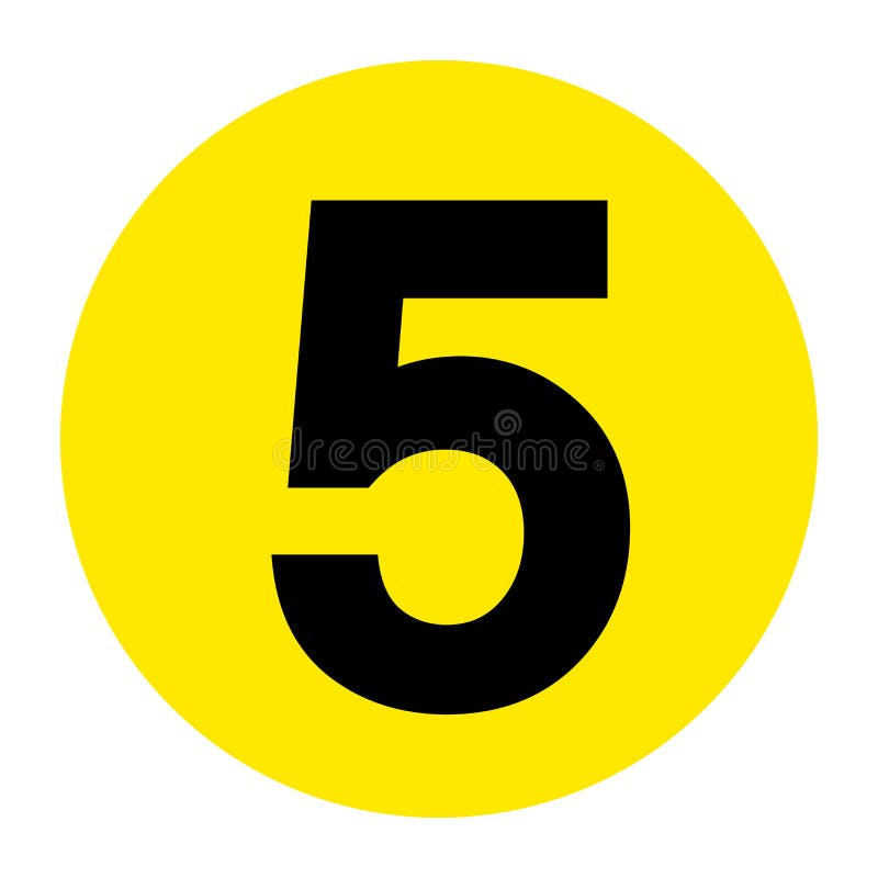 Number 5 Floor Marker Symbol, Vector Illustration, Isolate on White ...