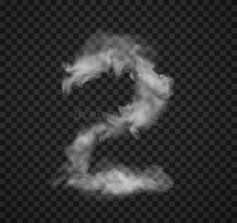 Number 2 of fog and smoke stock vector. Illustration of imagination ...
