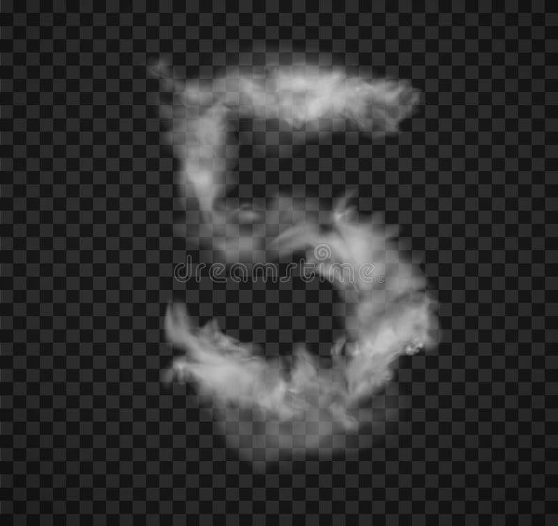 Number 5 of fog and smoke stock vector. Illustration of imagination ...