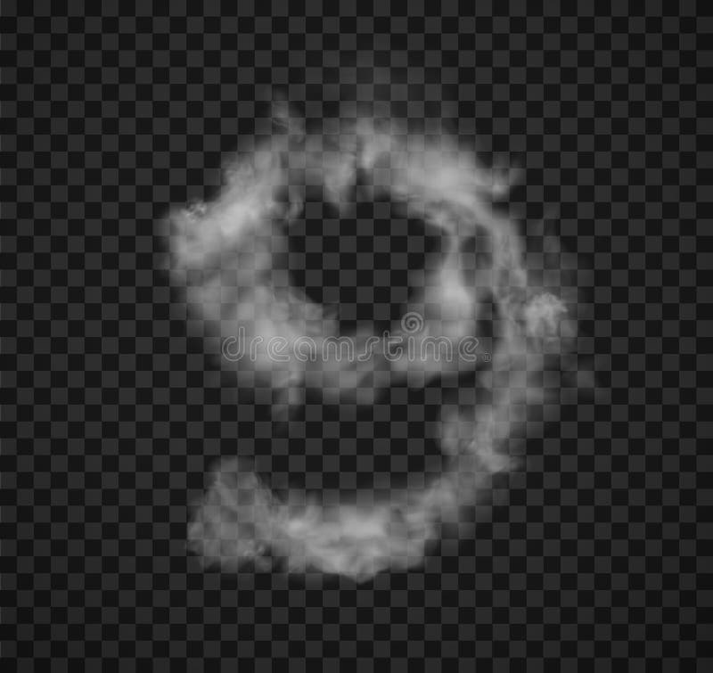 Number 9 of fog and smoke stock vector. Illustration of smoky - 359394538