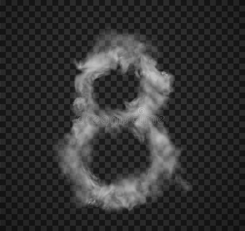 Number 8 of fog and smoke stock vector. Illustration of element - 359394634