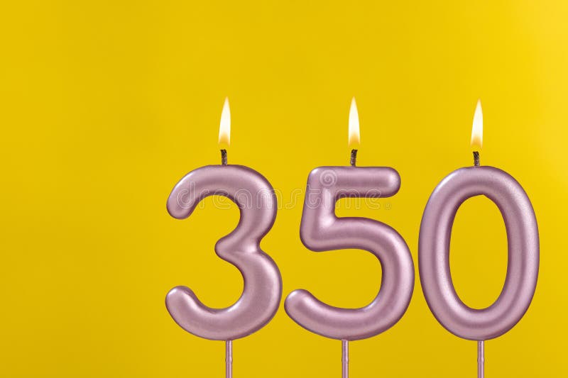 Number of Followers or Likes - Candle Number 350 Stock Image - Image of ...