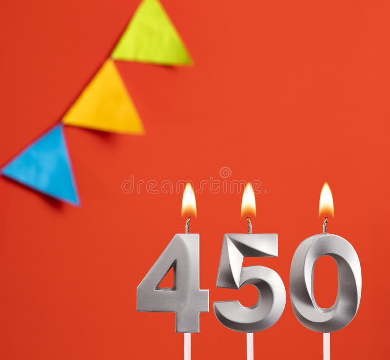 Number of Followers or Likes - Candle Number 450 Stock Image - Image of ...