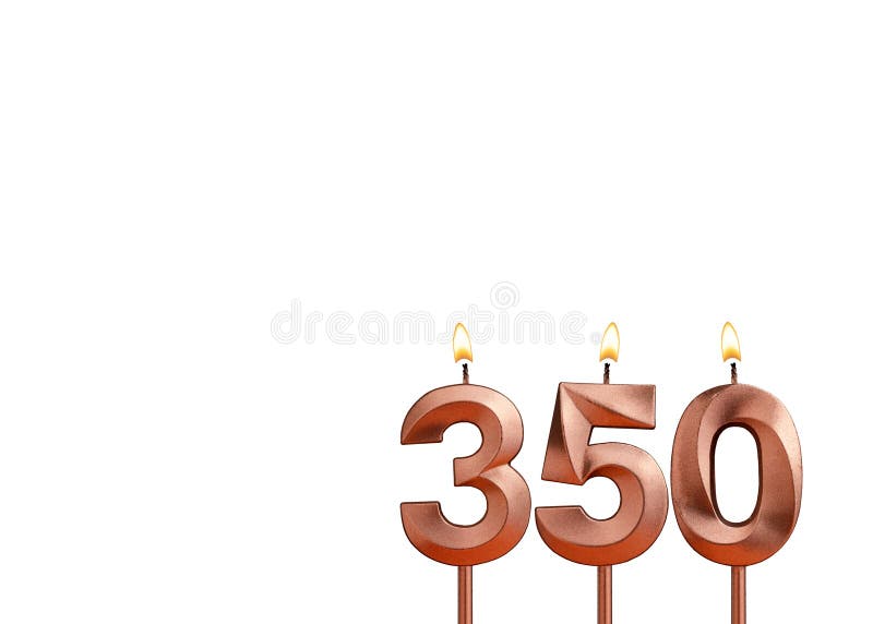 Number of Followers or Likes - Candle Number 350 Stock Illustration ...