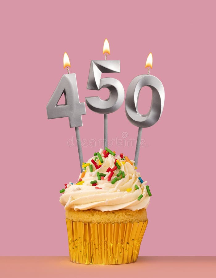 Number of Followers or Likes - Candle Number 450 Stock Photo - Image of ...