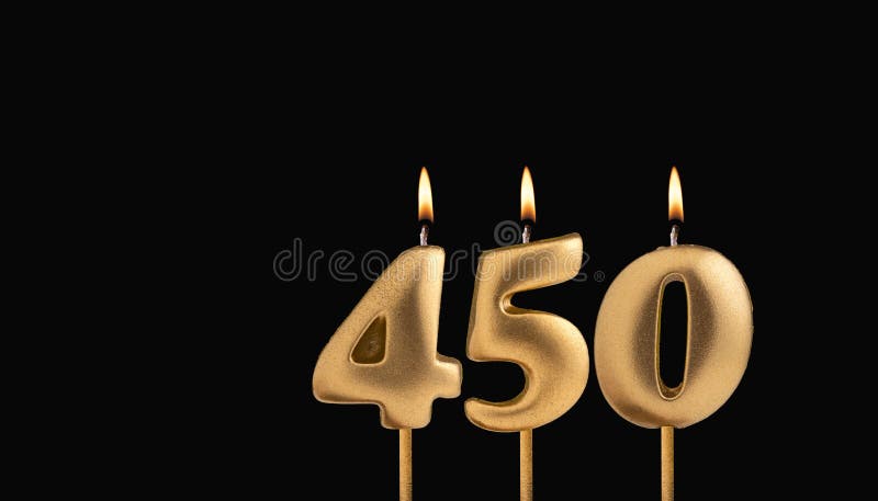 Number of Followers or Likes - Candle Number 450 Stock Photo - Image of ...