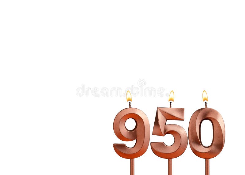 Number of Followers or Likes - Candle Number 950 Stock Illustration ...