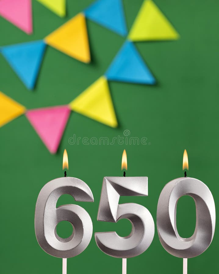 Number of Followers or Likes - Candle Number 650 Stock Image - Image of ...