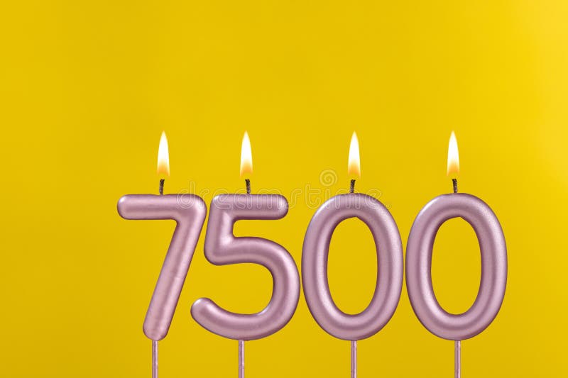 Number of Followers or Likes - Candle Number 7500 Stock Illustration ...