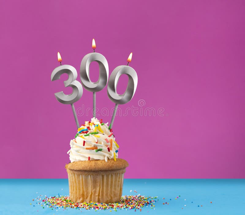 Number of Followers or Likes - Candle Number 300 Stock Image - Image of ...