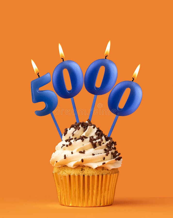 Number of Followers or Likes - Candle Number 5000 Stock Illustration ...