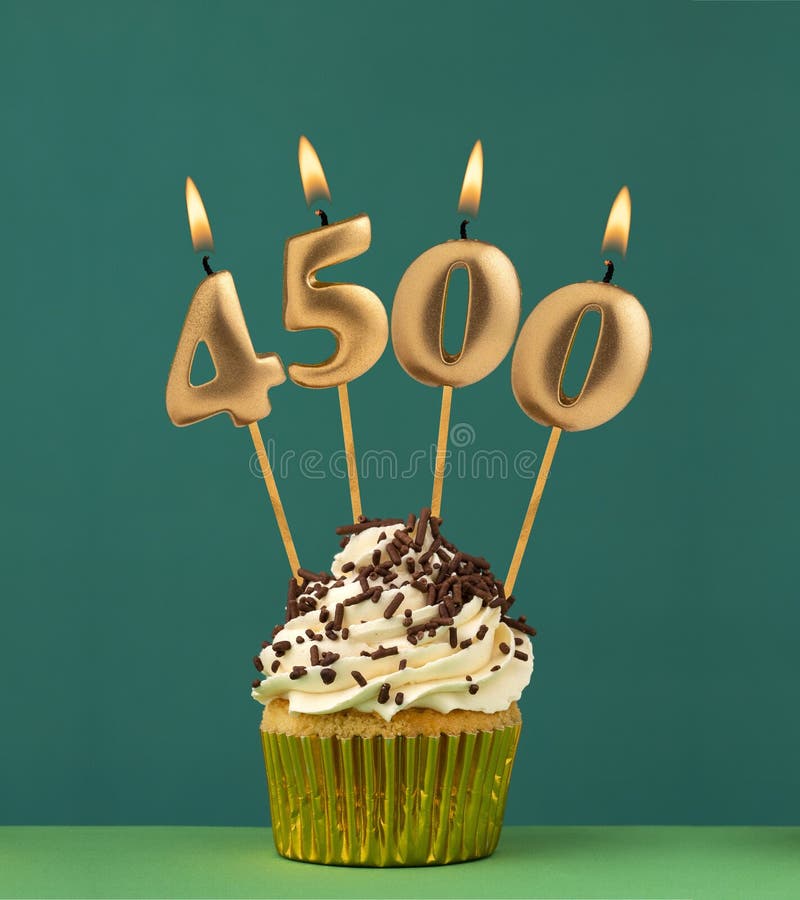 Number of Followers or Likes - Candle Number 4500 Stock Photo - Image ...