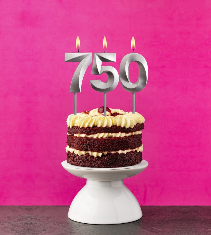 Candle Number 750 - Number of Followers or Likes Stock Illustration ...
