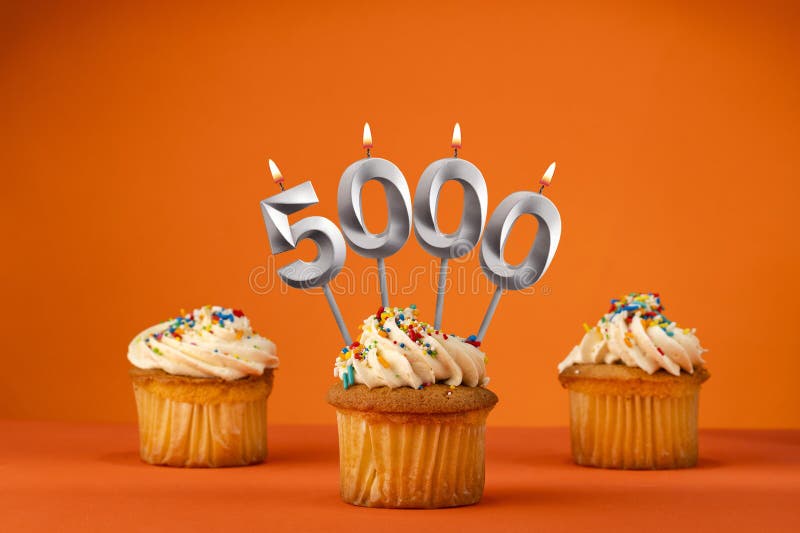 Candle Number 5000 Followers Likes Stock Photos - Free & Royalty-Free ...