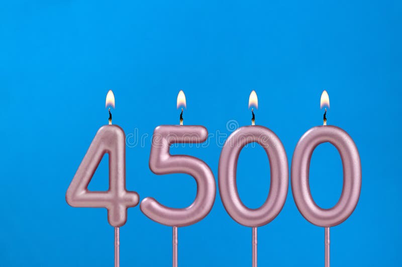 Number of Followers or Likes - Candle Number 4500 Stock Illustration ...