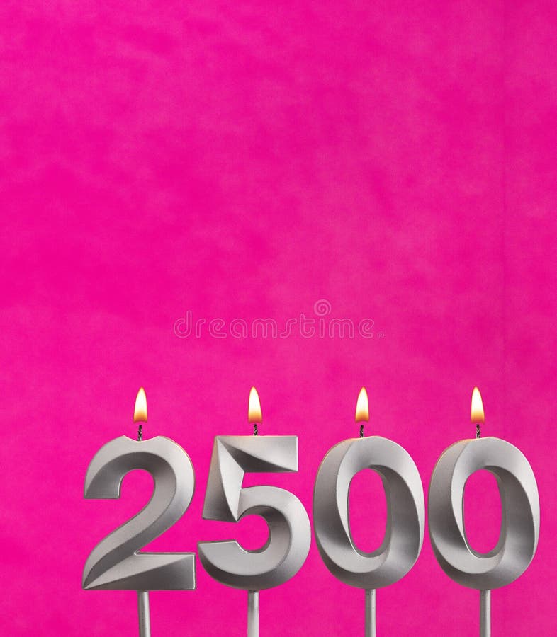 Number of Followers or Likes - Candle Number 2500 Stock Illustration ...