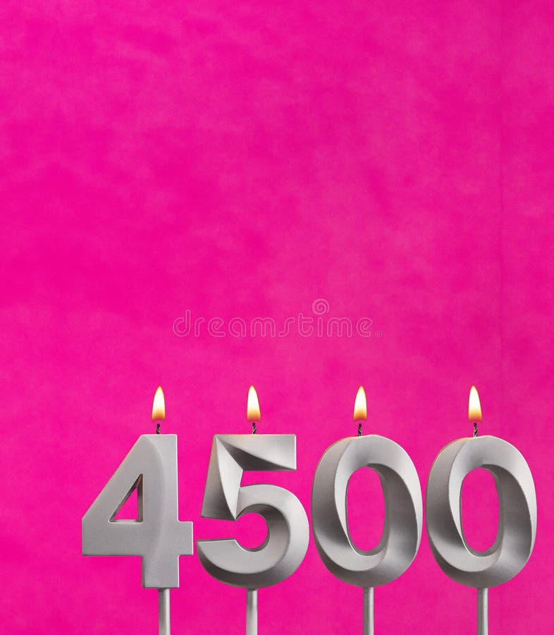 Number of Followers or Likes - Candle Number 4500 Stock Illustration ...