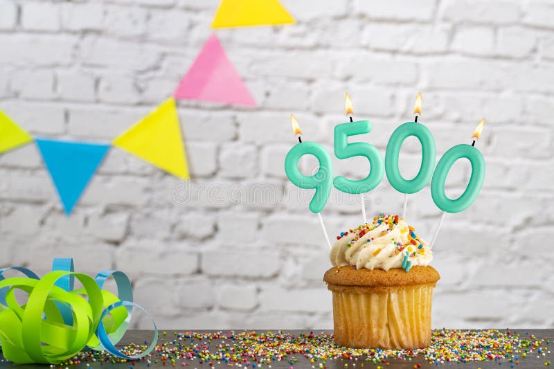 Number of Followers or Likes - Candle Number 9500 Stock Illustration ...