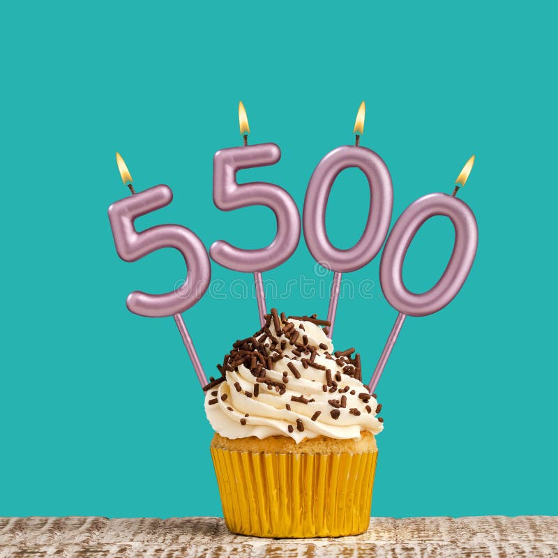 Number of Followers or Likes - Candle Number 5500 Stock Illustration ...
