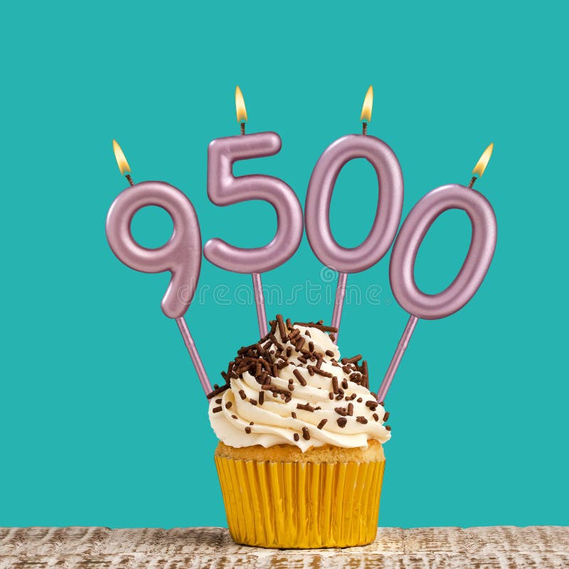 Number of Followers or Likes - Candle Number 9500 Stock Illustration ...