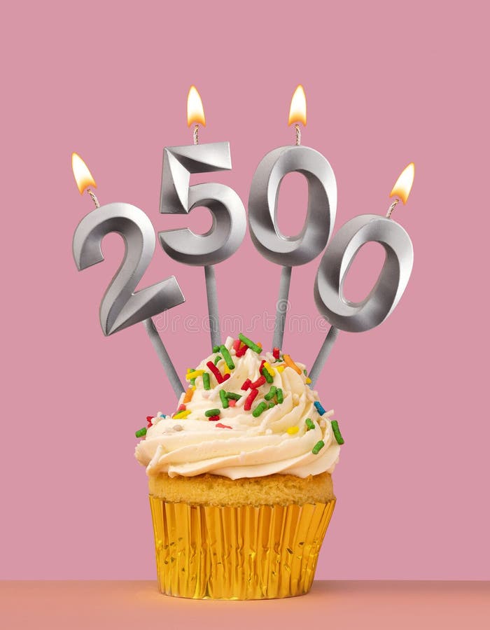Number of Followers or Likes - Candle Number 2500 Stock Illustration ...