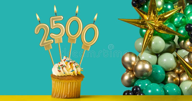 Number of Followers or Likes - Candle Number 2500 Stock Illustration ...