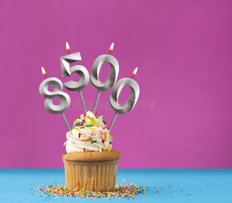 Number of Followers or Likes - Candle Number 8500 Stock Illustration ...