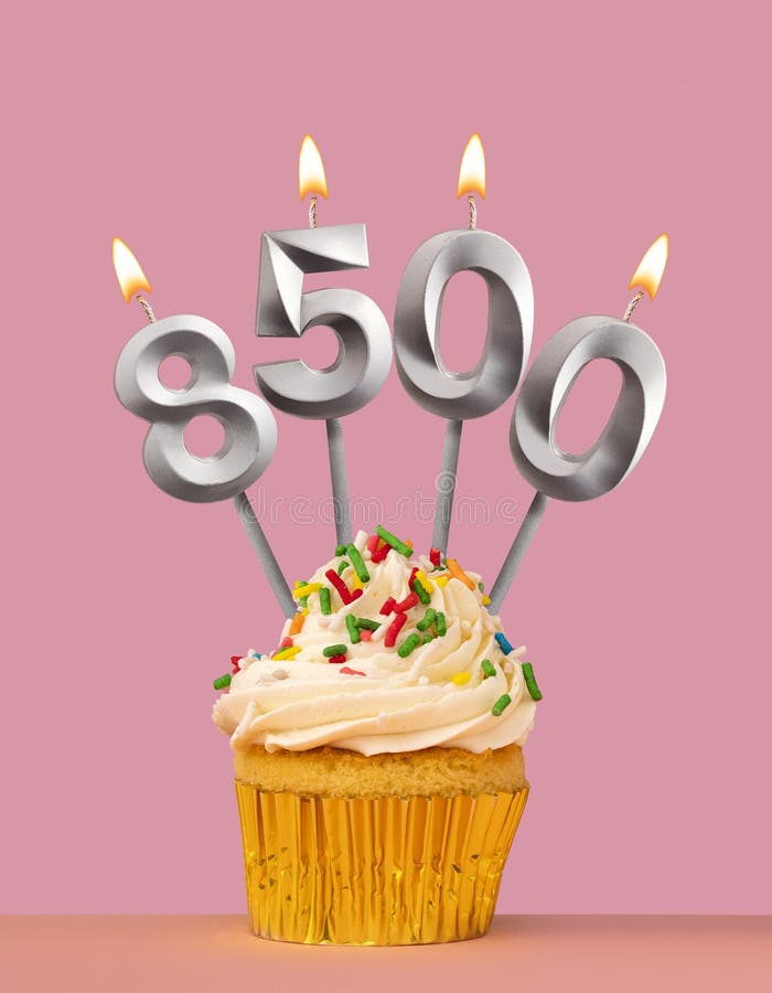 Number of Followers or Likes - Candle Number 8500 Stock Illustration ...