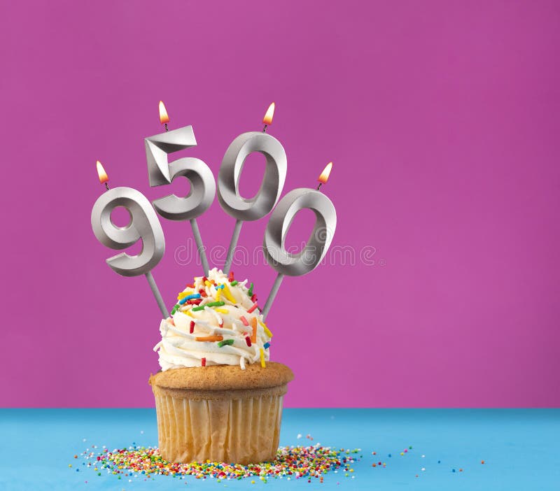 Number of Followers or Likes - Candle Number 9500 Stock Illustration ...