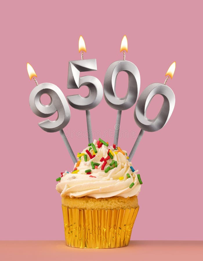 Number of Followers or Likes - Candle Number 9500 Stock Illustration ...