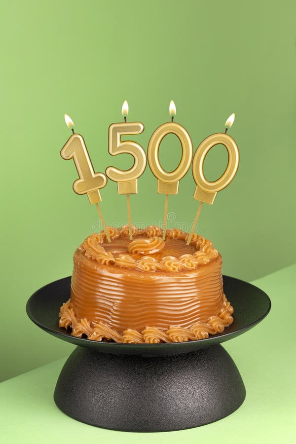 Number of Followers or Likes - Candle Number 1500 Stock Illustration ...
