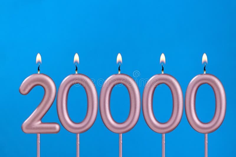 Number of Followers or Likes - Candle Number 20000 Stock Illustration ...