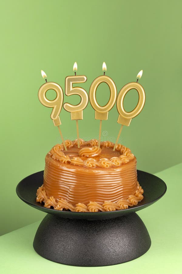 Number of Followers or Likes - Candle Number 9500 Stock Image - Image ...