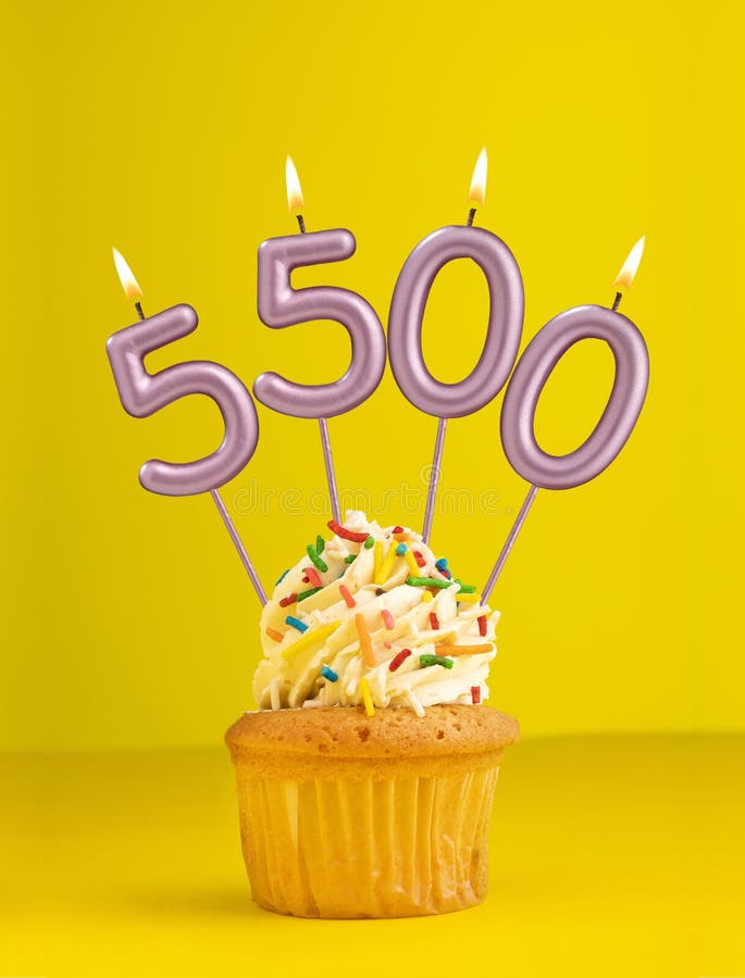 Number of Followers or Likes - Candle Number 5500 Stock Image - Image ...