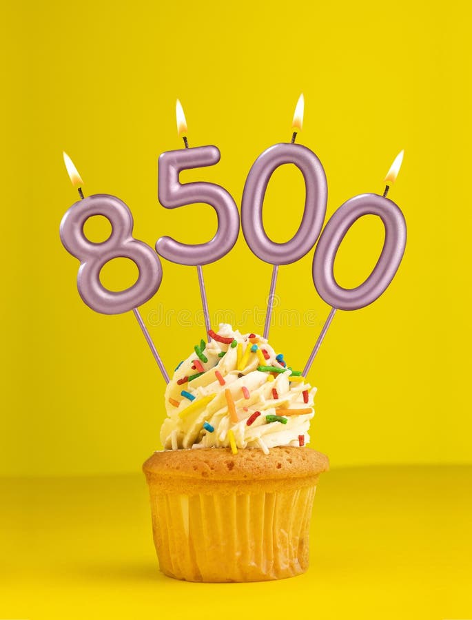Number of Followers or Likes - Candle Number 8500 Stock Image - Image ...