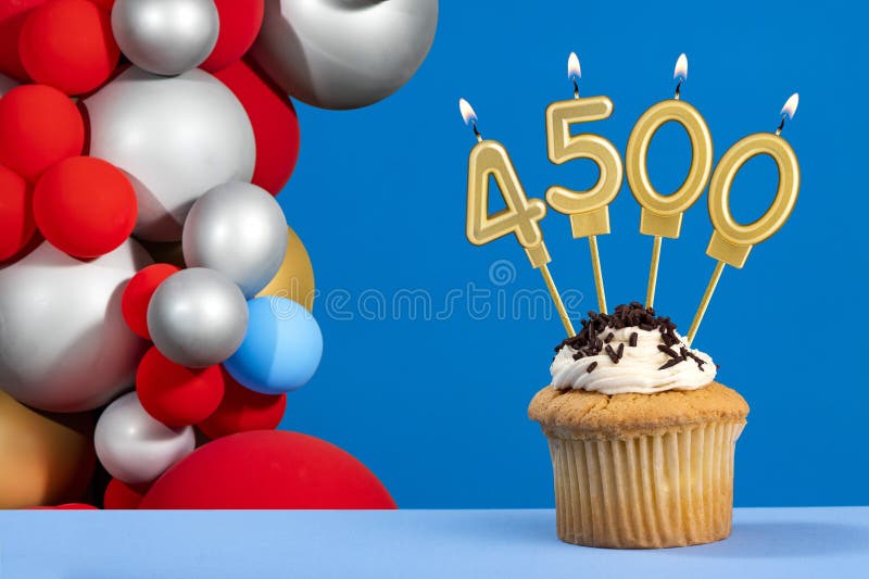 Number of Followers or Likes - Candle Number 4500 Stock Illustration ...