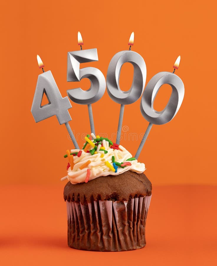 Number of Followers or Likes - Candle Number 4500 Stock Photo - Image ...