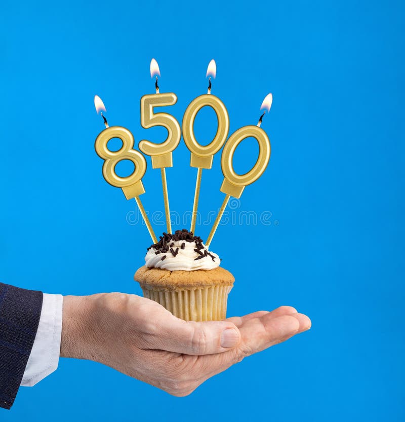 Number of Followers or Likes - Candle Number 8500 Stock Photo - Image ...