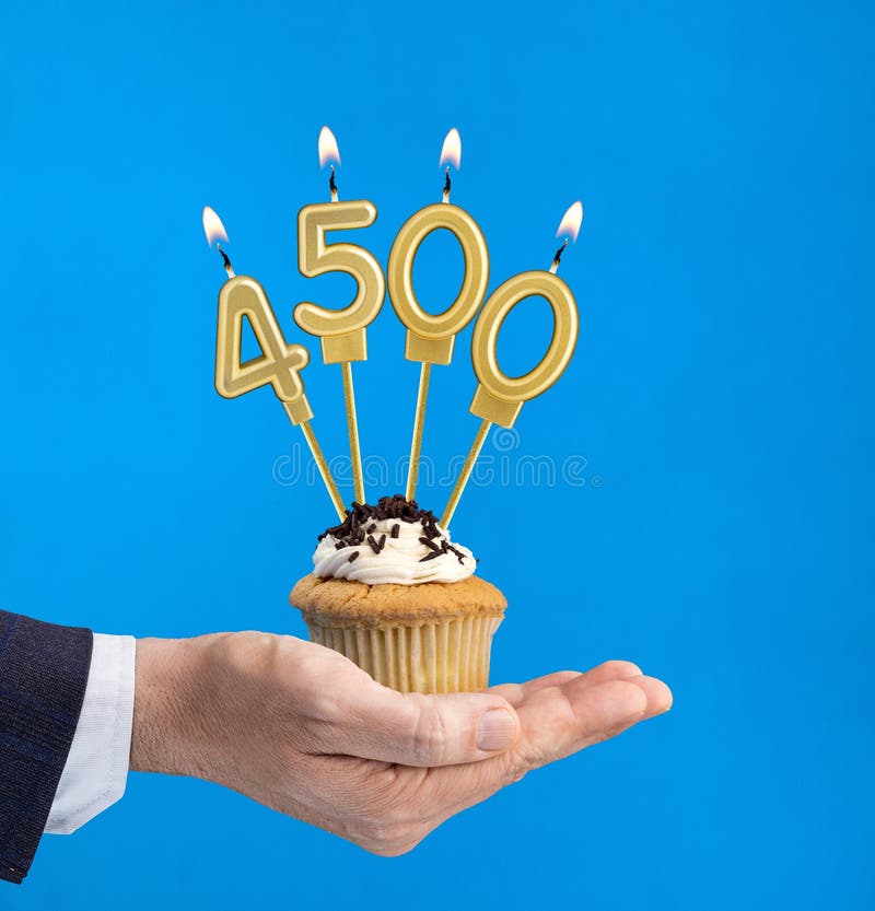 Number of Followers or Likes - Candle Number 4500 Stock Image - Image ...