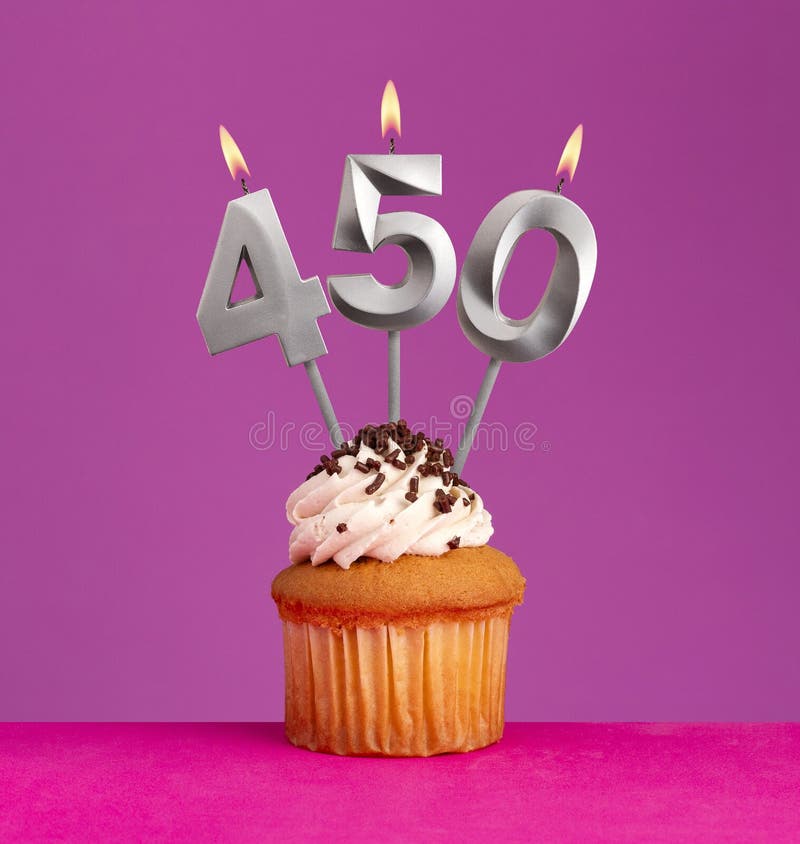 Number of Followers or Likes - Candle Number 450 Stock Image - Image of ...