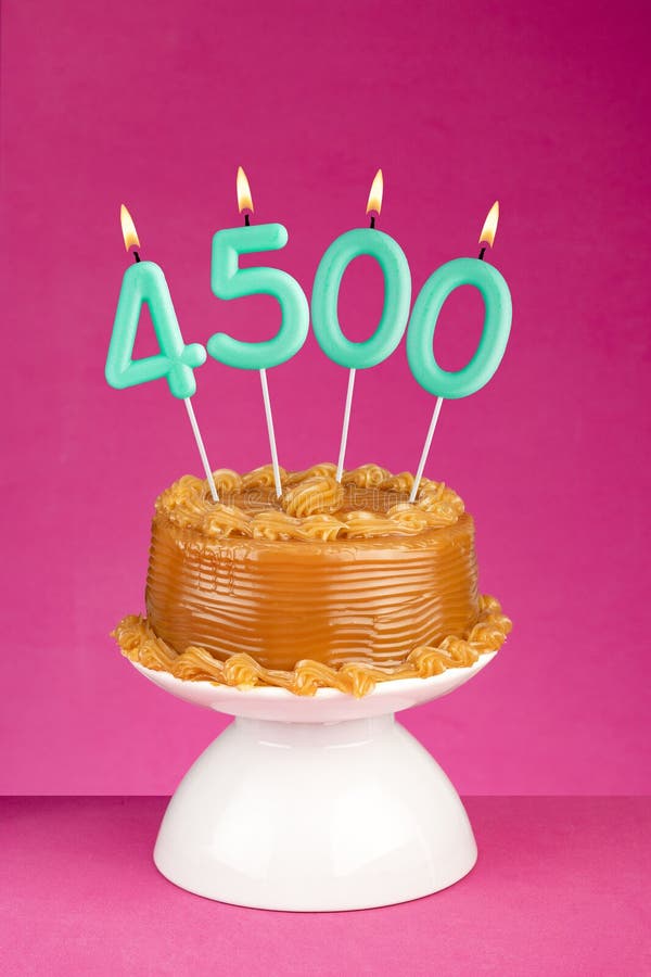 Number of Followers or Likes - Candle Number 4500 Stock Image - Image ...