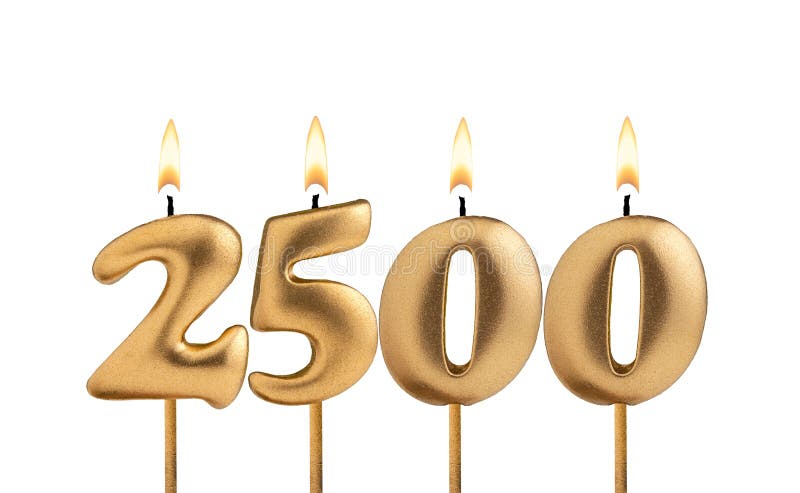 Number of Followers or Views - Candles Form the Number 2500 Stock ...